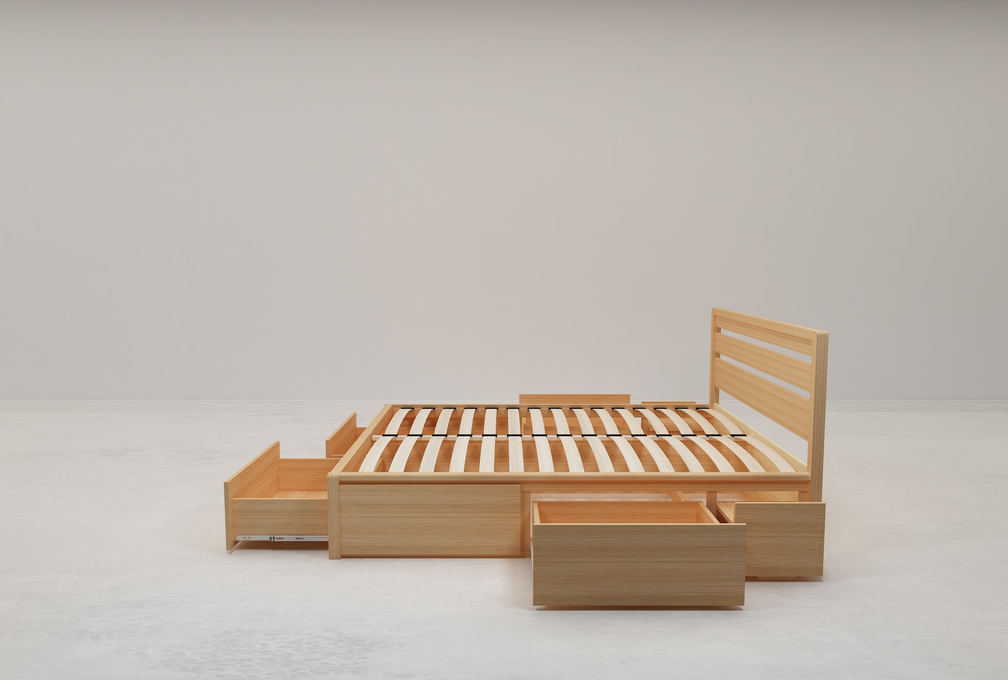 Koeler Queen Flexi-Slat Storage Bed Frame | Oakano Furniture