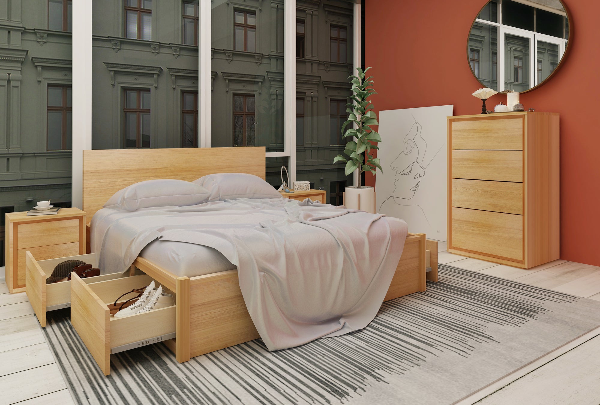 Norwish Queen Flexi-Slat Storage Bed Frame | Oakano Furniture