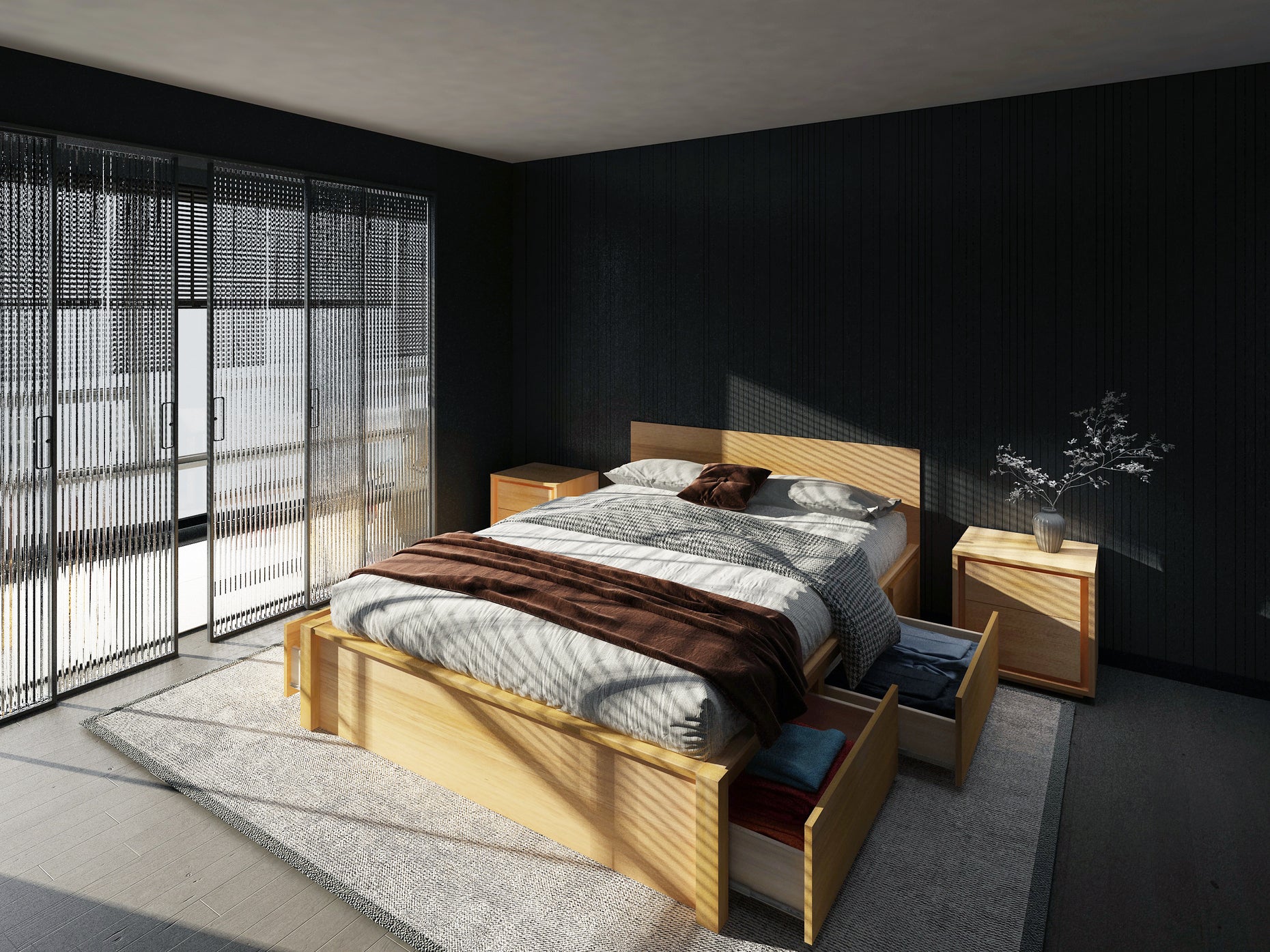 Norwish Queen Flexi-Slat Storage Bed Frame – Oakano Furniture