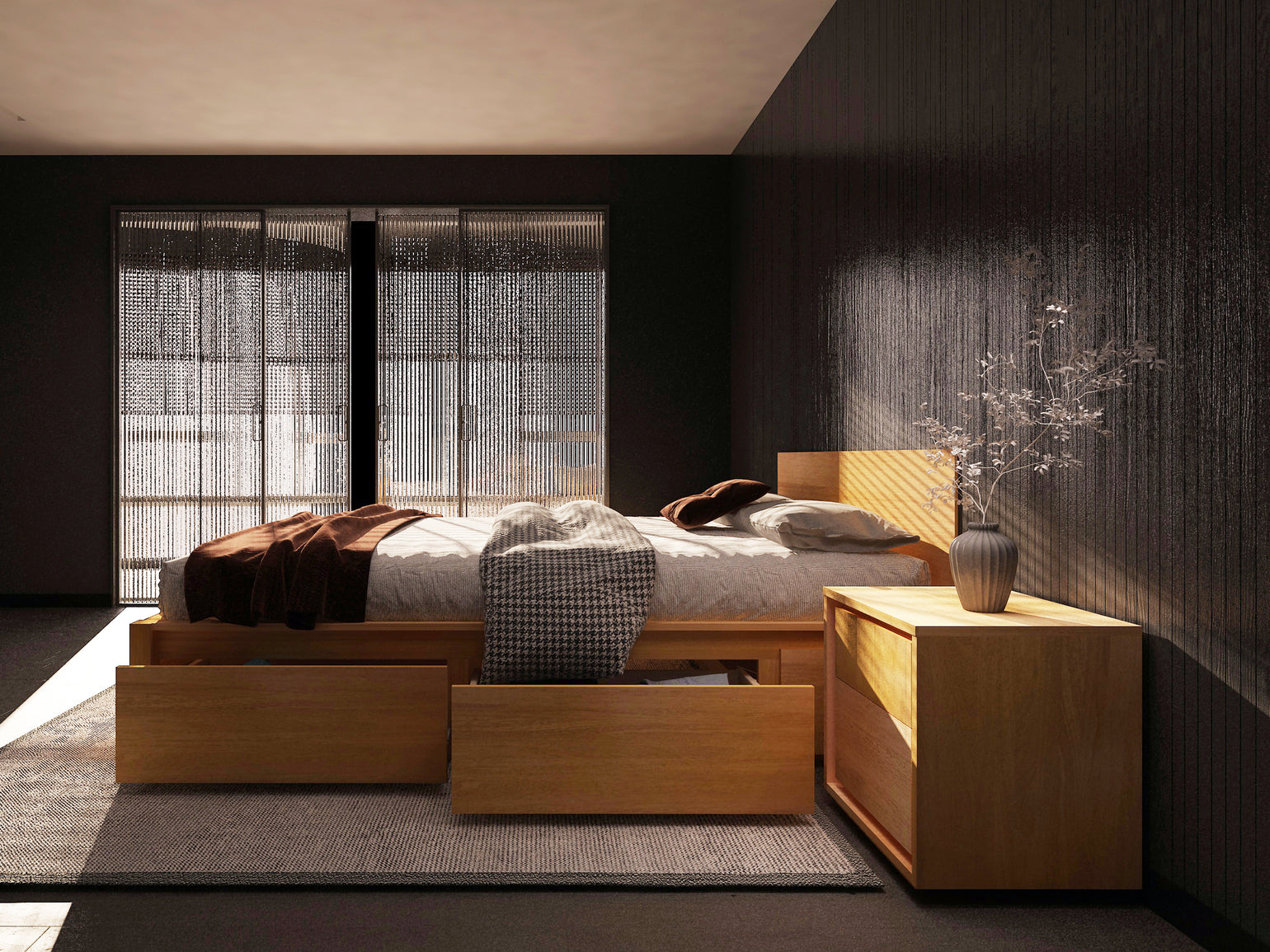 Norwish Queen Flexi-Slat Storage Bed Frame – Oakano Furniture